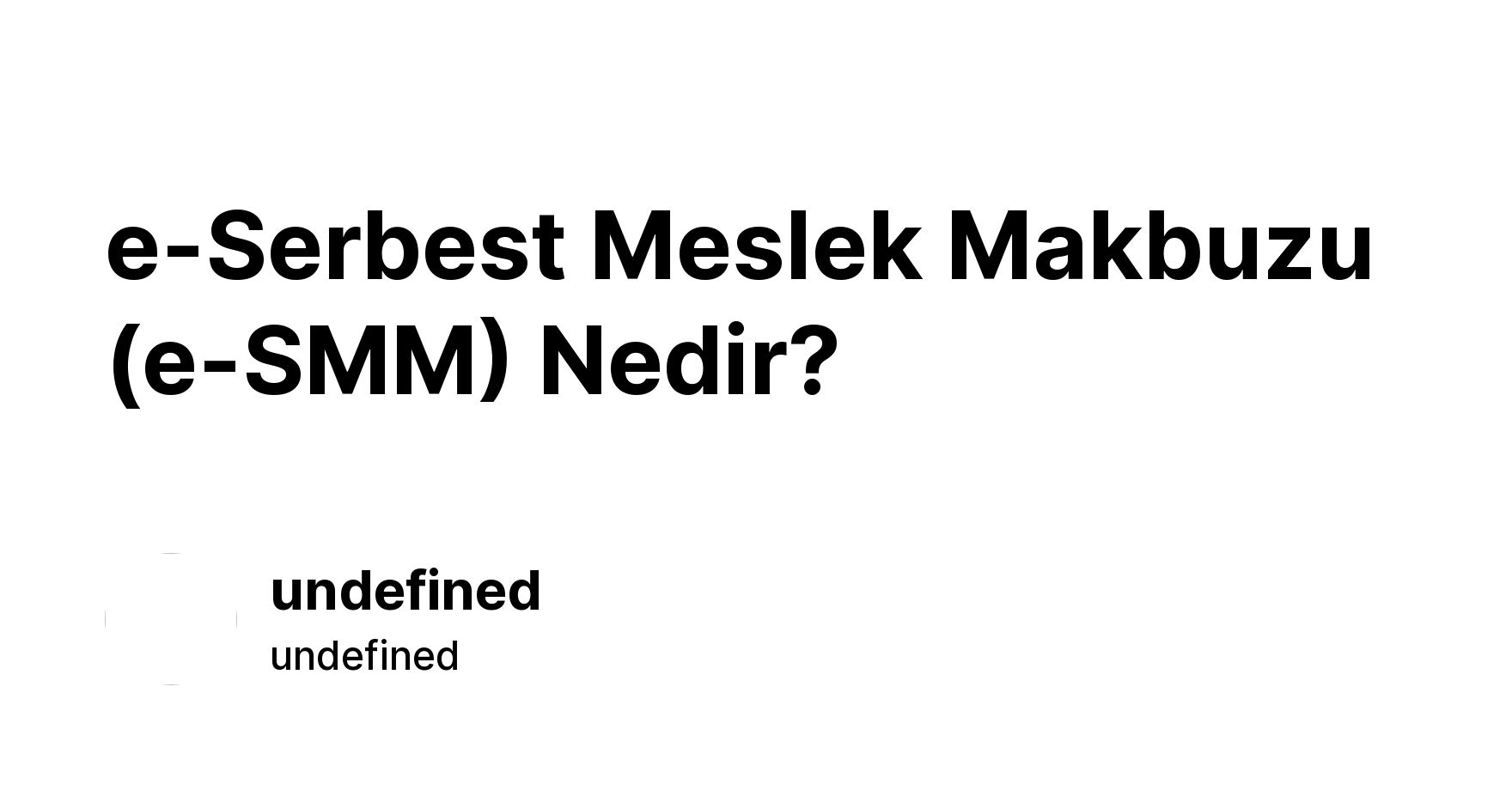 e-Serbest Meslek Makbuzu (e-SMM) Nedir? - ikas